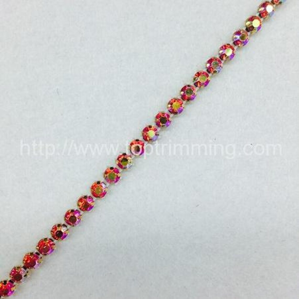 1 Line Rhinestone Banding Trim / AB Iridescent Crystal sold - Etsy