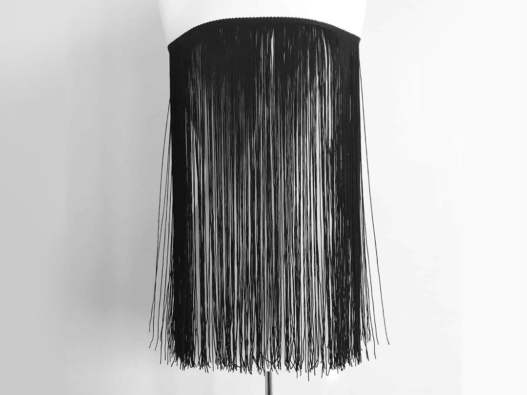 Long Chainette Fringe - 12” to 40” Lengths - Premium Fabric Trim for ...