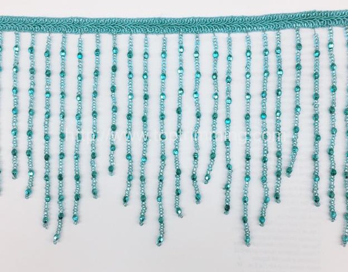 BEADED FRINGE 6 Long Sold by Yard - Etsy