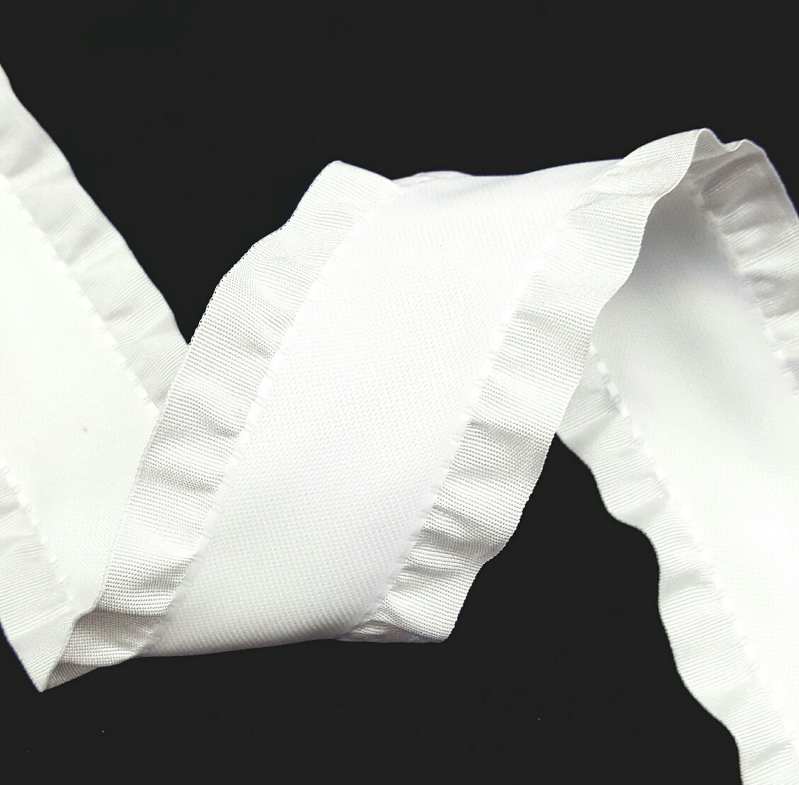 1.5 Double Ruffle Ribbon 5 Yard Reel 100% Polyester | Etsy