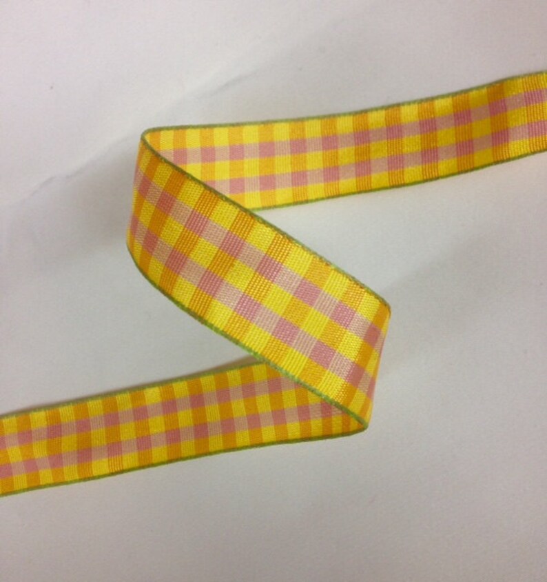 3/4'' Inch Pink and White Checkered Ribbon Cotton | Etsy