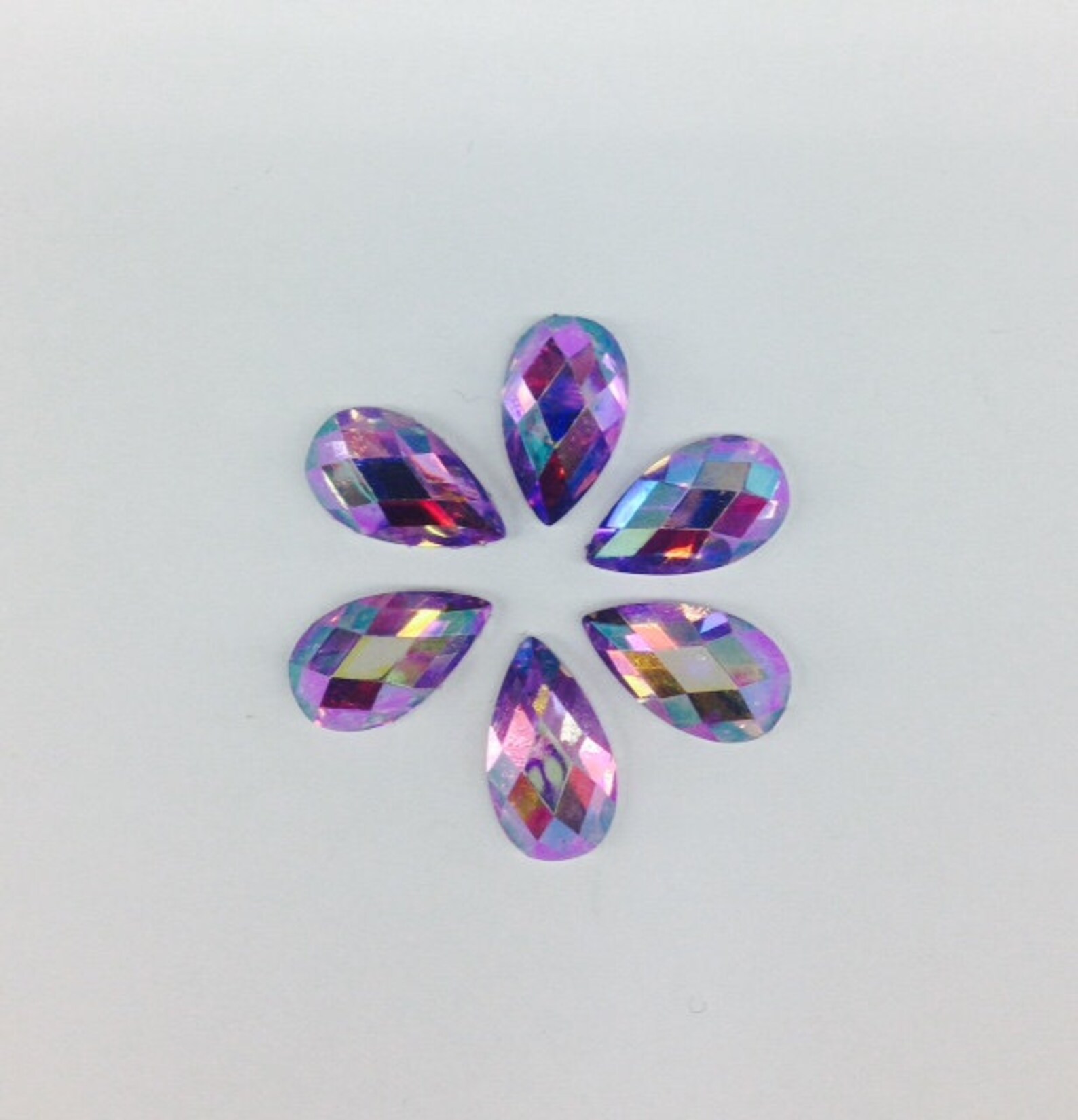 Tear Drop Glue on AB Resin Stone Gems Selling per Pack - Etsy