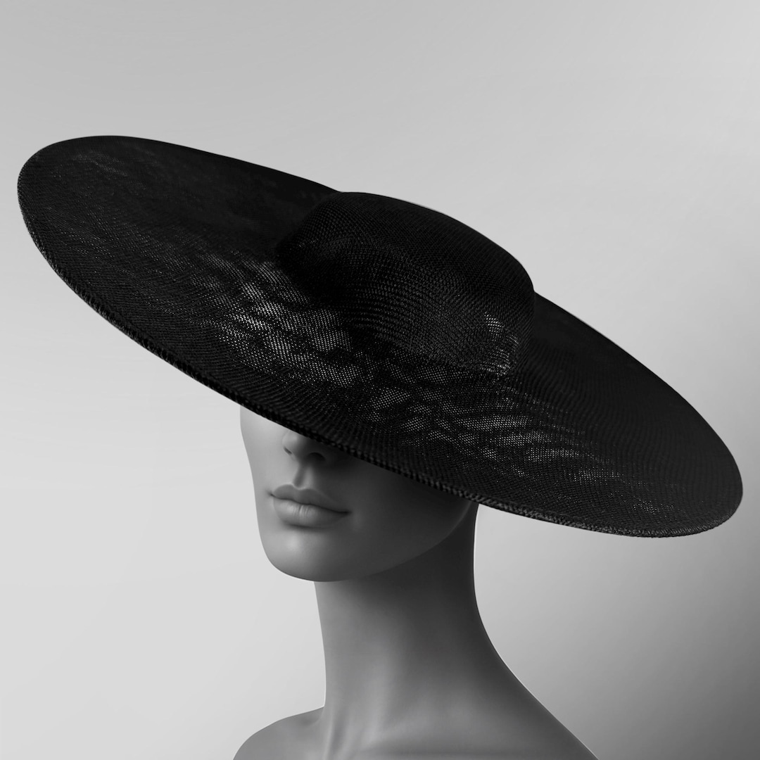 Large Buckram Boater Fascinator Hat Base – 14.5” Round DIY Millinery ...