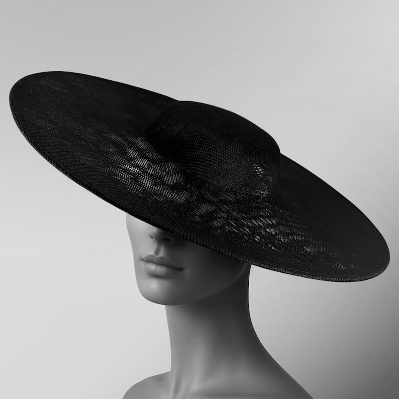 Large Buckram Boater Fascinator Hat Base – 14.5” Round DIY Millinery ...