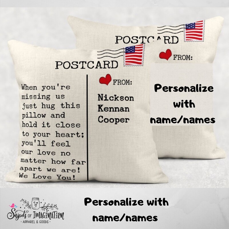 Postcard Pillow - Etsy