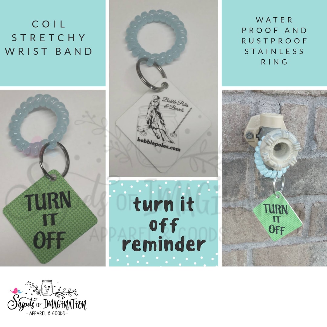 Keychain - TURN IT OFF! - Reminder Keychain/bobble Poles & Barrels Logo ...