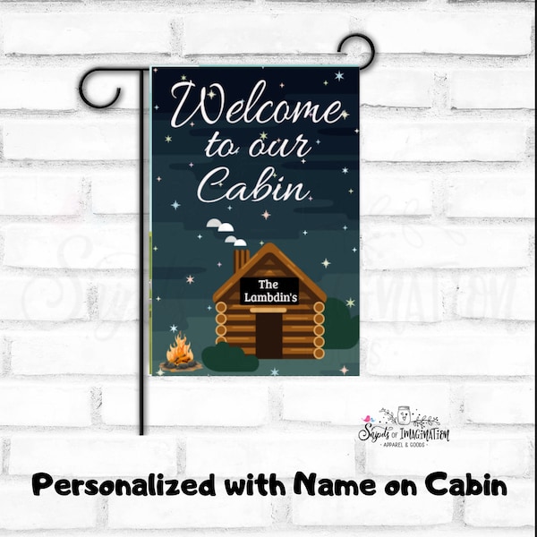 Welcome Cabin Flag - Etsy