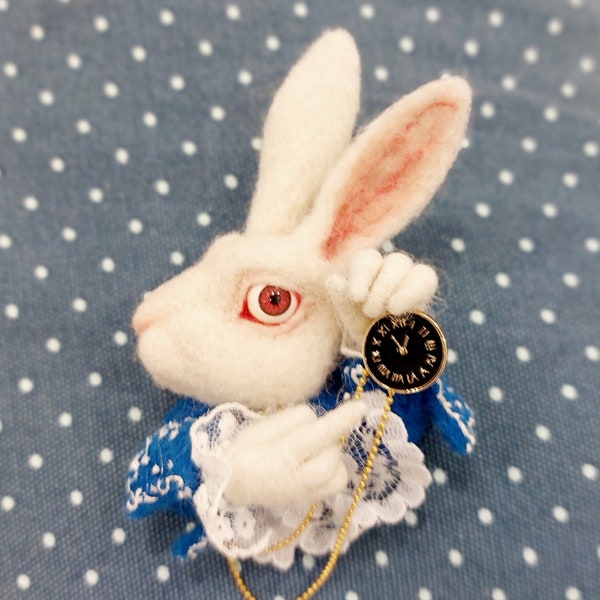 White Rabbit Brooch - Etsy