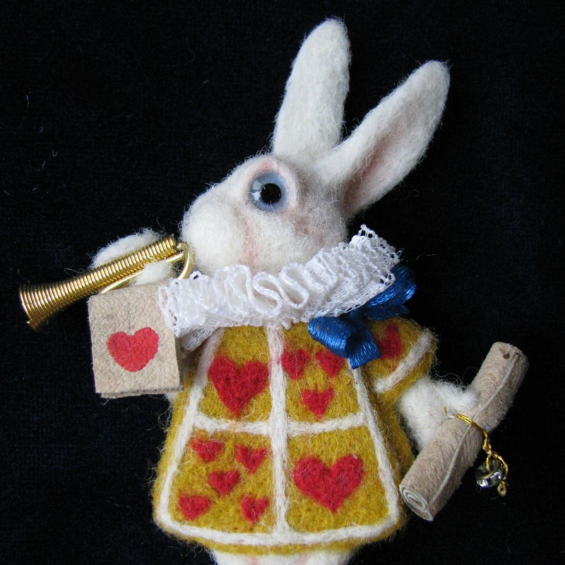 White Rabbit Brooch - Etsy