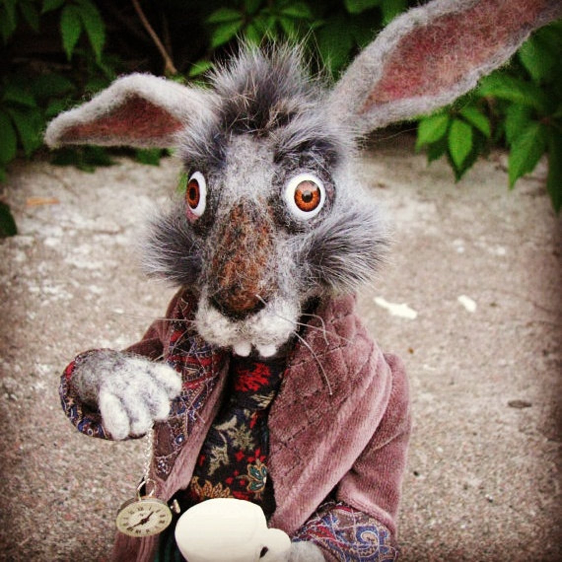 Mad March Hare Alice in Wonderland Needle Felted Animal Toy - Etsy