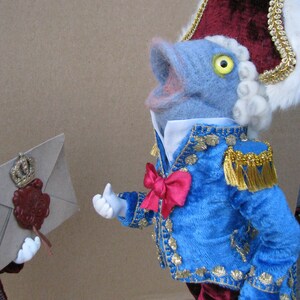 Frog Footman Fish Postman Alice in Wonderland Needle Felted Animal Toy ...