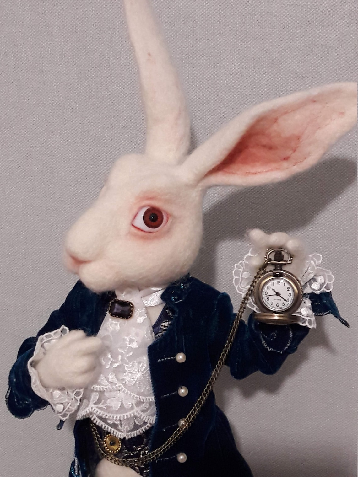 White Rabbit Alice in Wonderland Needle Felted Interior Toy - Etsy Canada