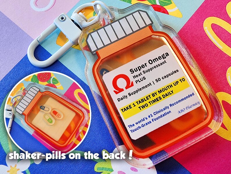 Alpha + Omega Pills Shaker Charms & Beta Lollipop 3D Charm - Etsy