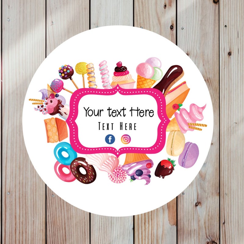 Pastry Round Labels - Etsy