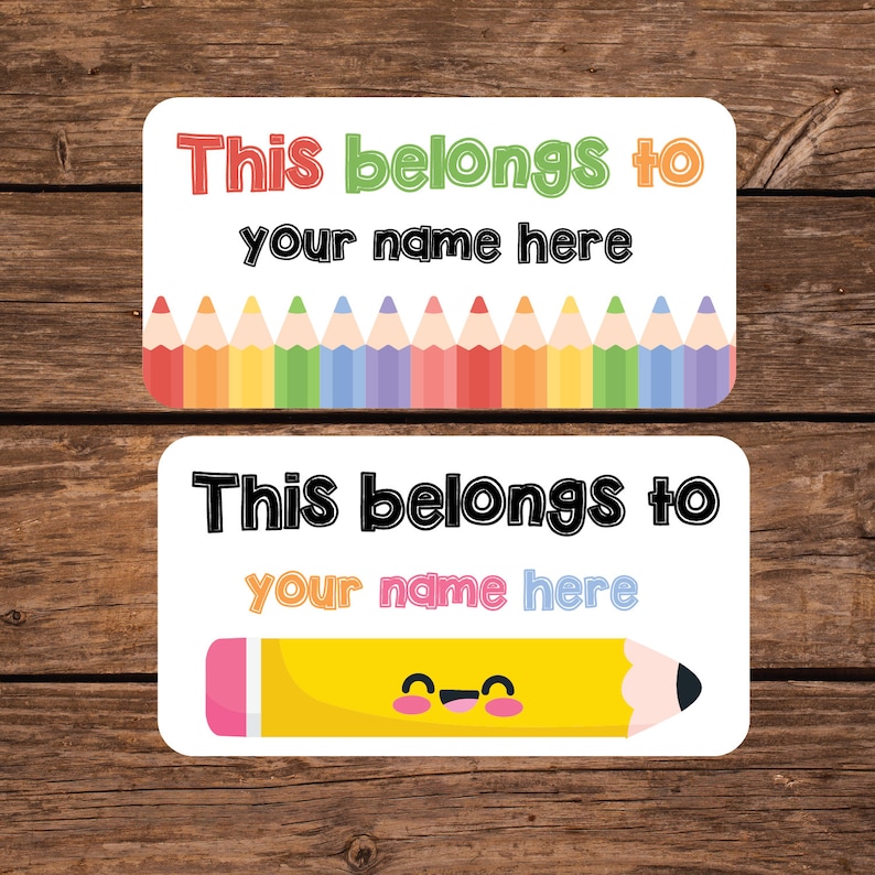 Personalized Name Labels This Belongs to Boy . School Labels | Etsy