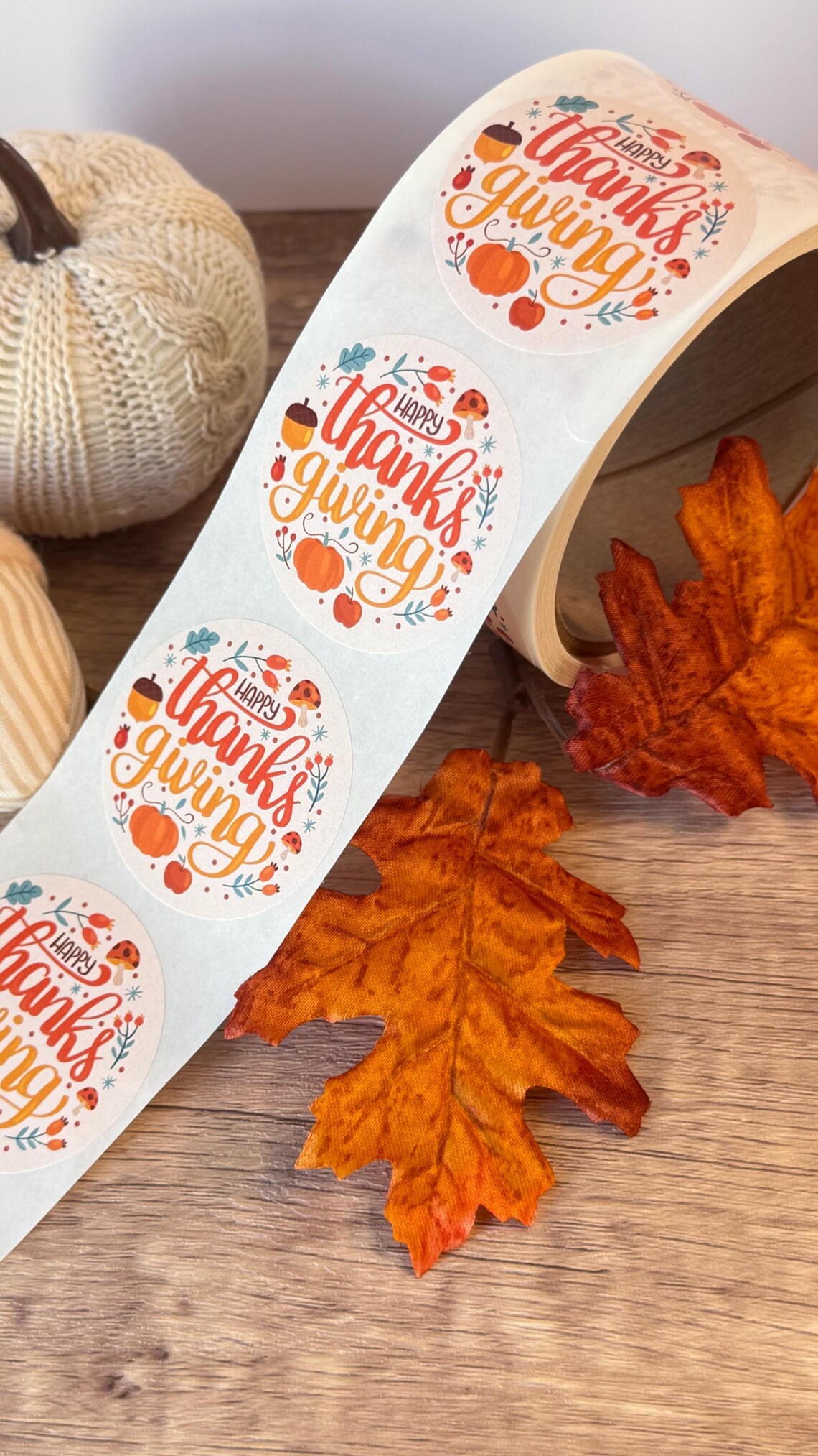 Happy Thanksgiving Stickers, Cute Fall Labels, 24 Pack - Etsy