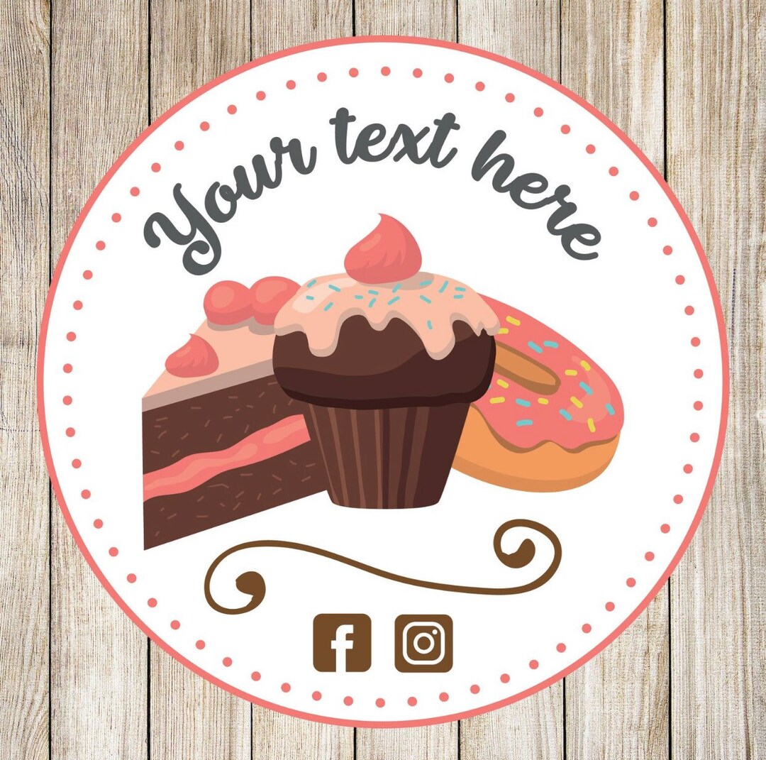 Bakers Labels, Custom Labels, Custom Stickers, Bakery Labels,custom ...