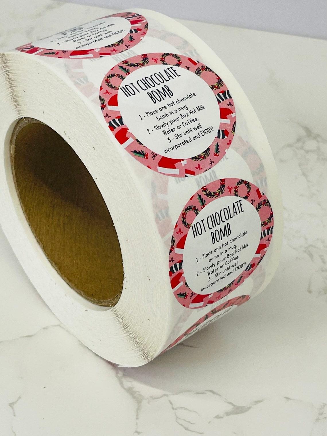 Christmas Hot Chocolate Bomb Stickers Chocolate Bomb - Etsy