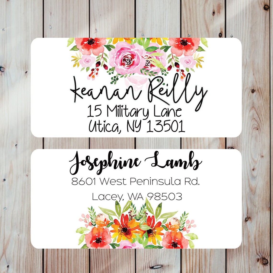 Floral Return Address Labels, Cute Address Labels, Flowers Return ...