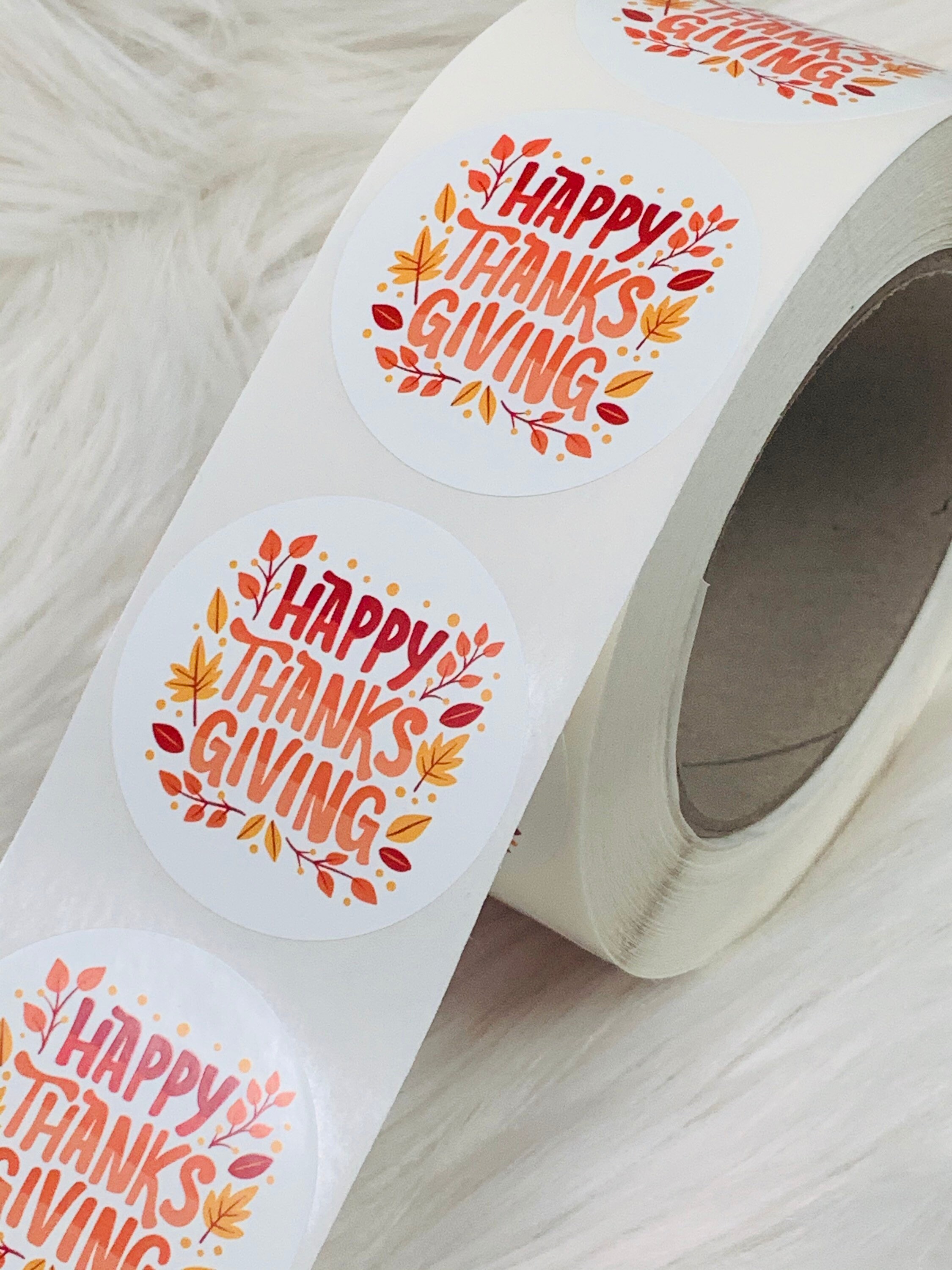 Happy Thanksgiving Stickers Thanksgiving Labels Happy - Etsy