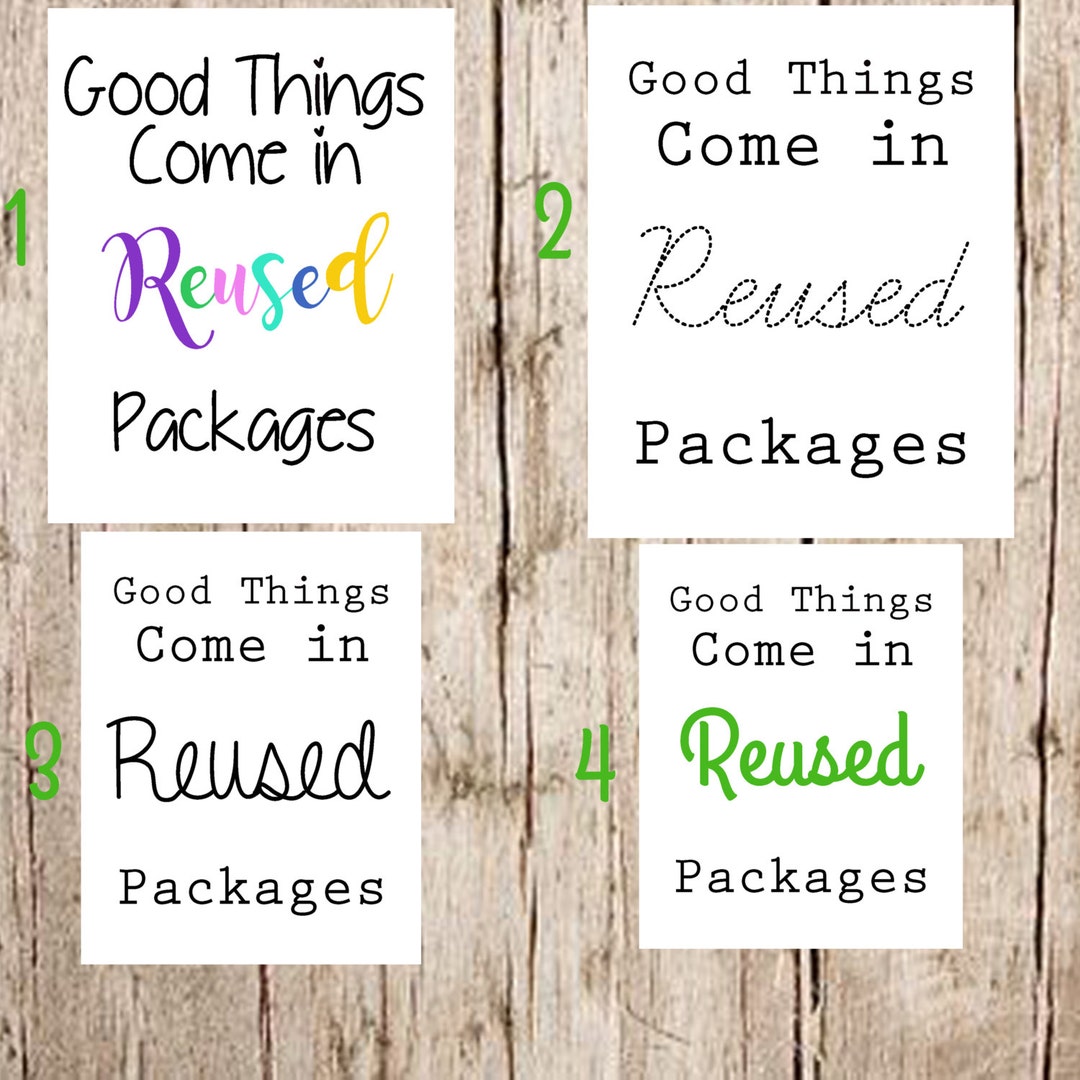 Reused Package Stickers, Packaging Labels, Mailing Labels, Custom ...