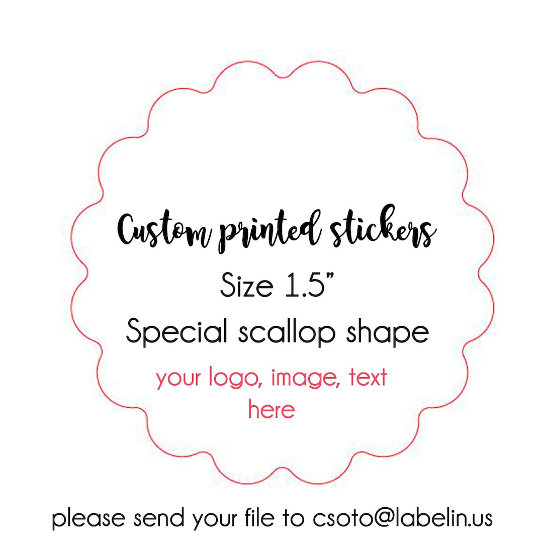 Custom Stickers,scallop Shape Labels,cute Stickers,custom Stickers ...