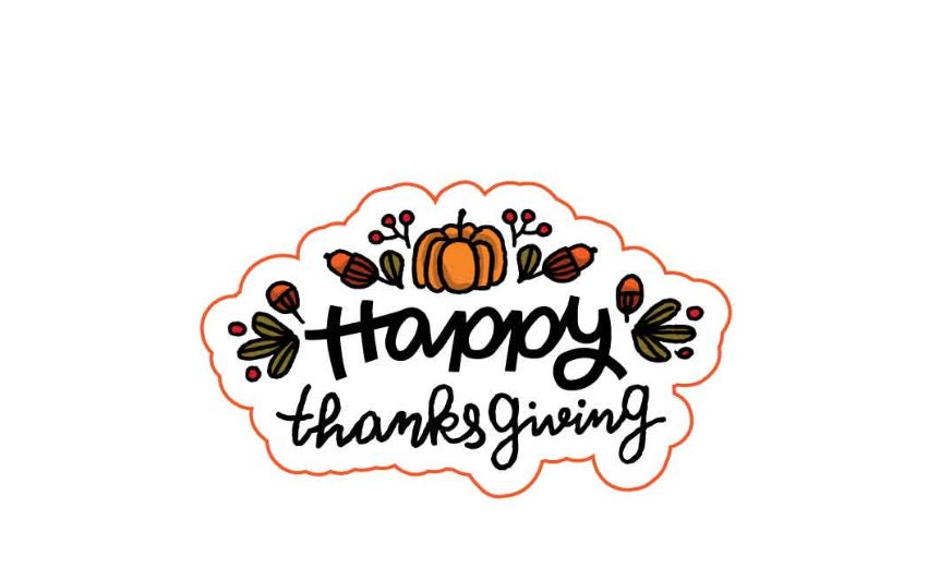 Happy Thanksgiving Labels, Thanksgiving Stickers, Cute Thanksgiving ...
