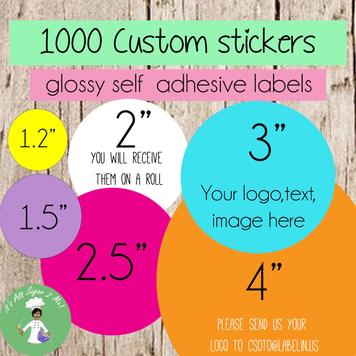 1000 Custom Stickerscircle Stickersround Stickerscustom - Etsy