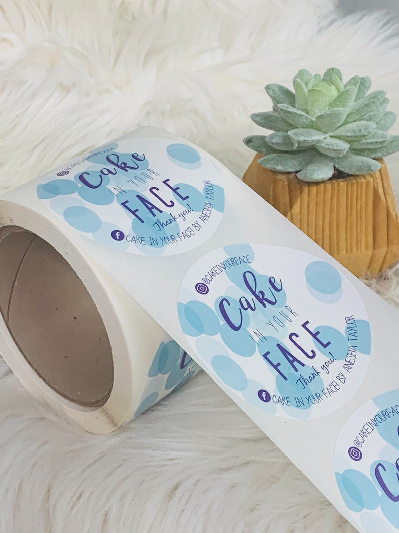 Circle Logo Stickers Circular Business Stickers Round Logo | Etsy