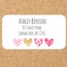 Cute Return Address Labels With Hearts ,mailing Labels, Return Address ...