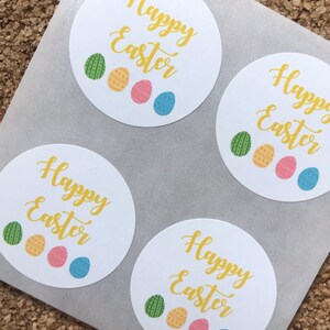 Happy Easter Labels, Happy Easter Stickers, Cute Easter Labels, Easter ...