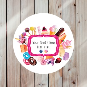 Custom Circle Stickers, Personalized Logo Labels, Bakery Stickers - Etsy
