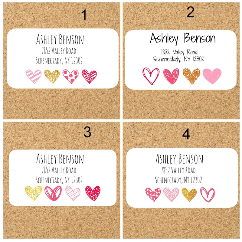 Personalized Heart Labels - Etsy