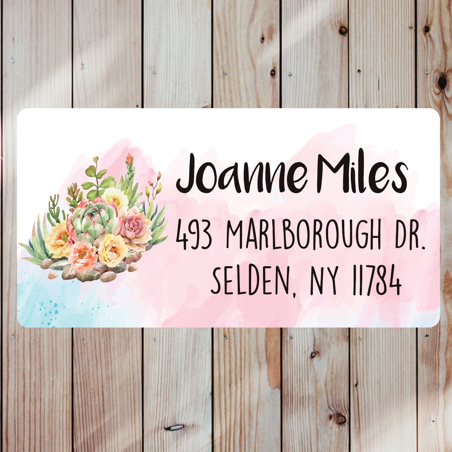 Succulents Address Labels Cactus Labels Cactus Mailing - Etsy