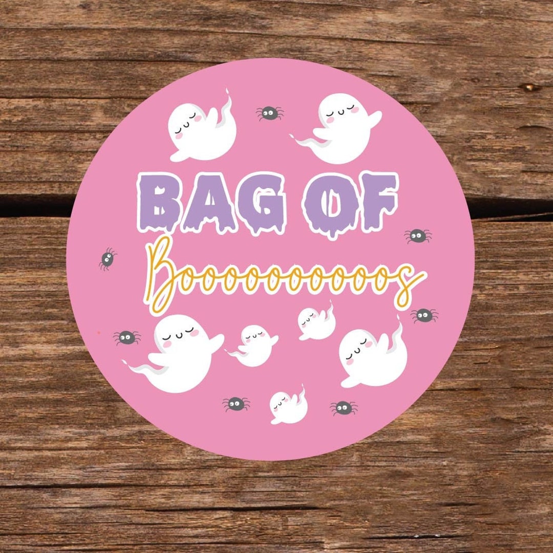 Bag of BOOS Ghost Cookies Stickers, Halloween Party Favors - Etsy