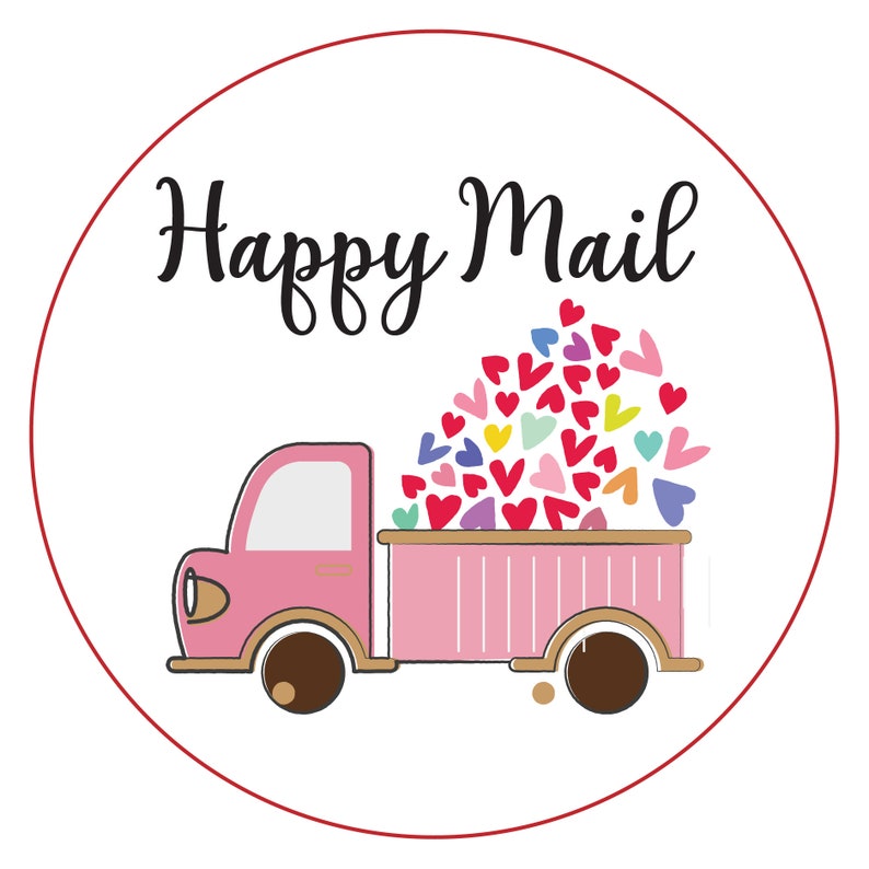 Happy Mail Labels Happy Mail Stickers Happy Mail Cute | Etsy