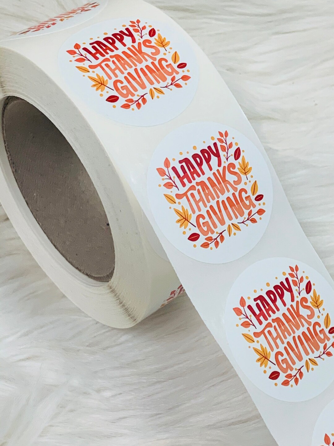 Happy Thanksgiving Stickers, Thanksgiving Labels- Happy Thanksgiving ...