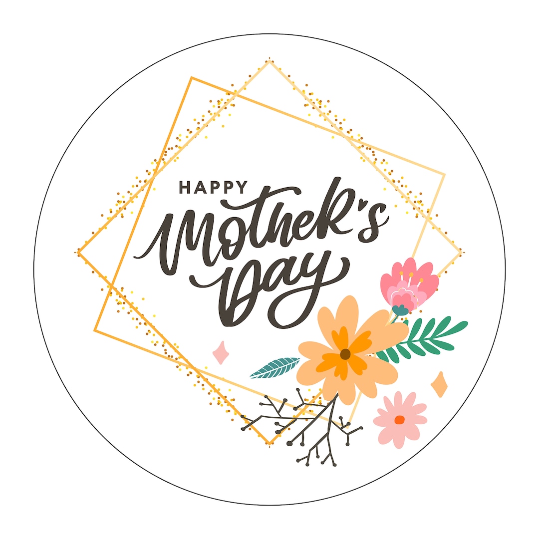 Happy Mother's Day, Happy Mother's Day Stickers, Mother's Day Labels ...