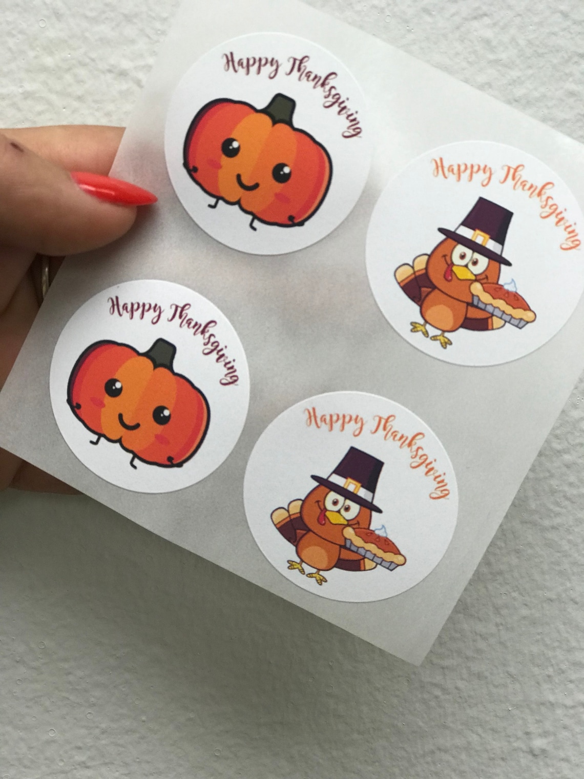 Thanksgiving Stickers-thanksgiving Labels Happy Thanksgiving - Etsy