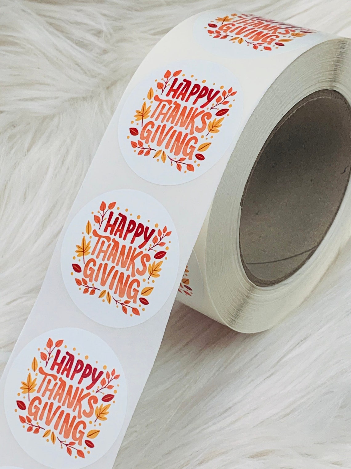 Happy Thanksgiving Stickers, Fall Leaves, 2 Inch (24 Labels) - Etsy