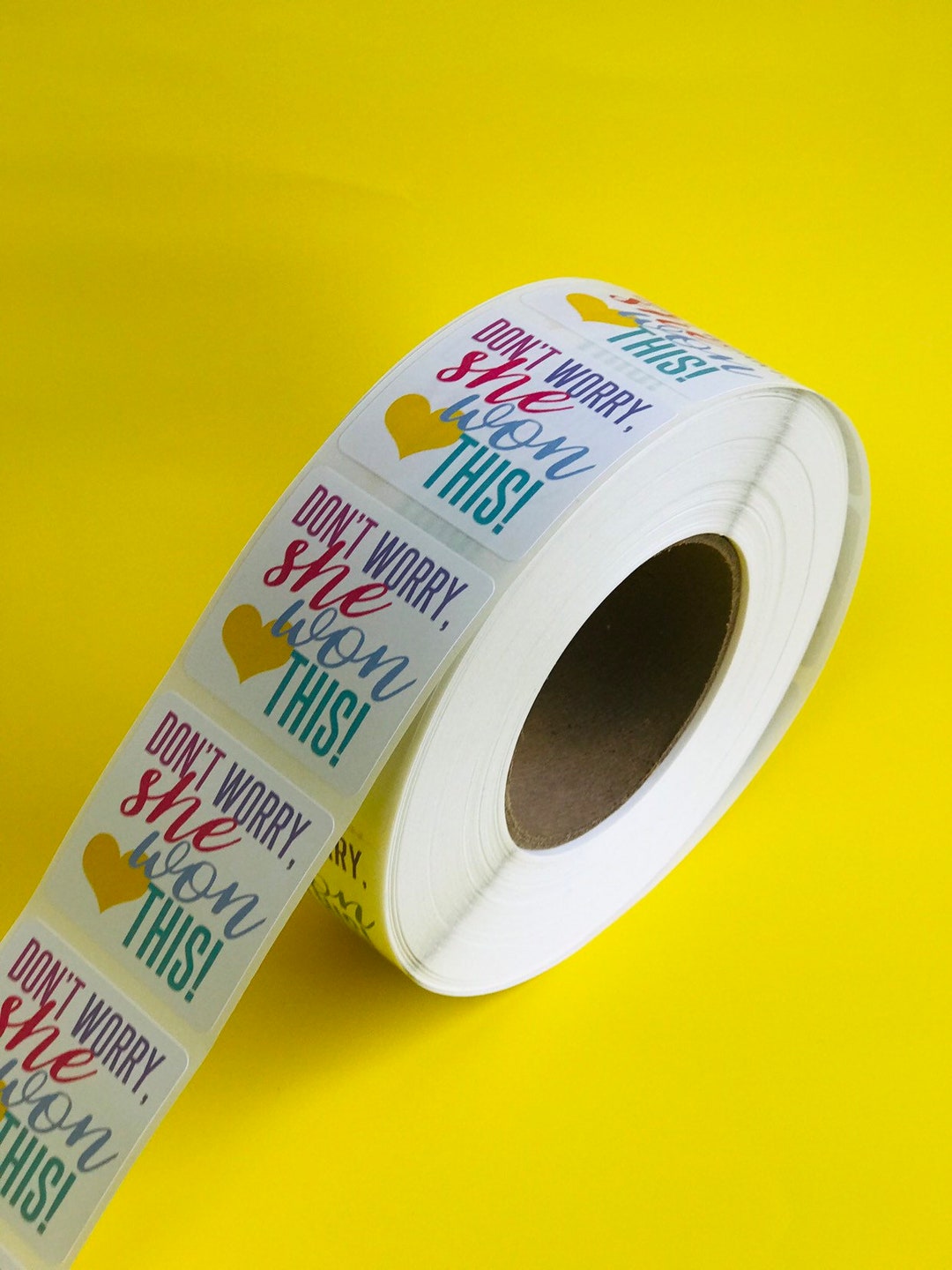 Don't Worry, She Won This! Stickers, Packaging Labels, 2x2 Squares - Etsy