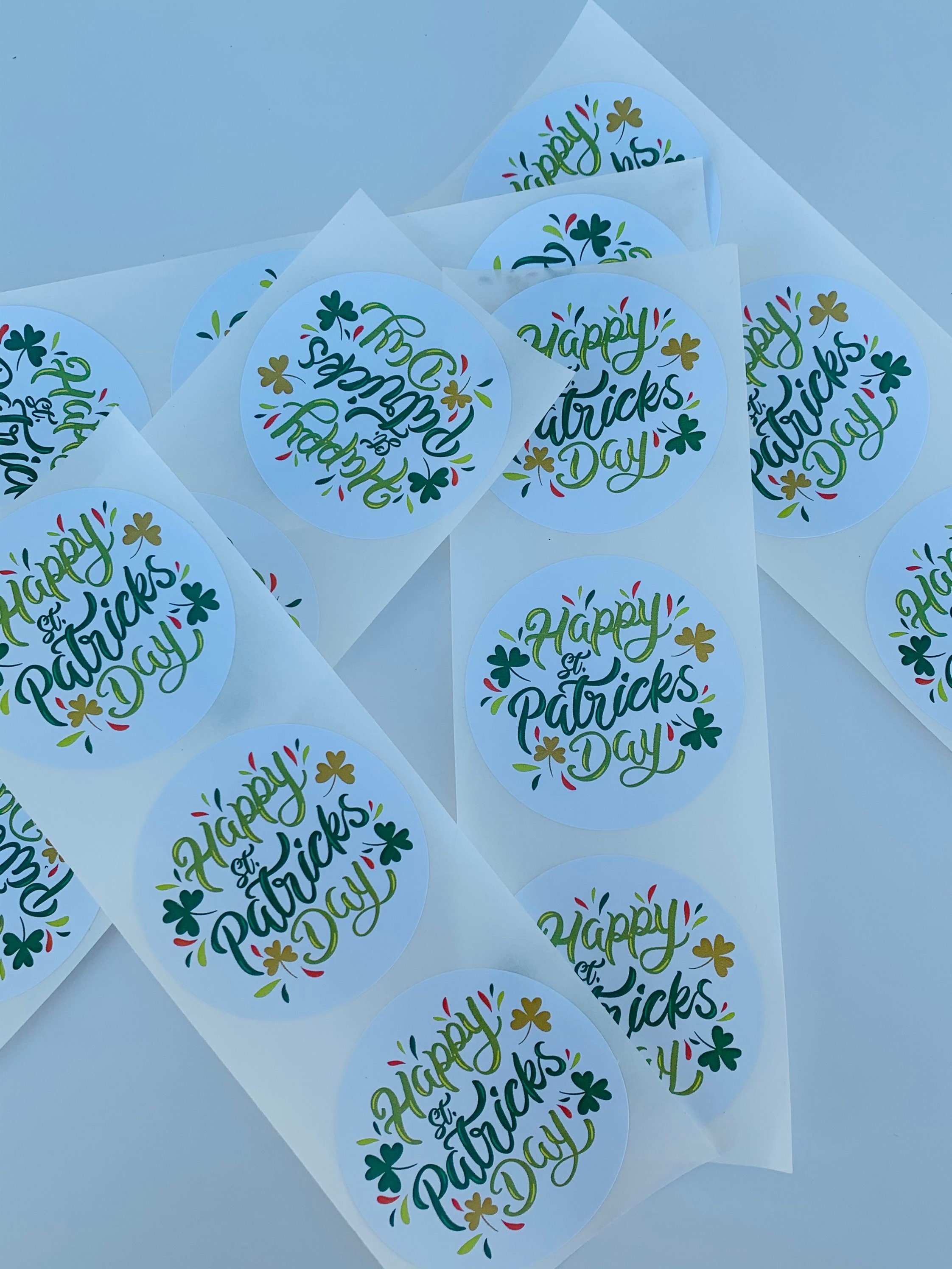 Happy St Patrick's Day Labels Patrick Day Sticker Patrick | Etsy
