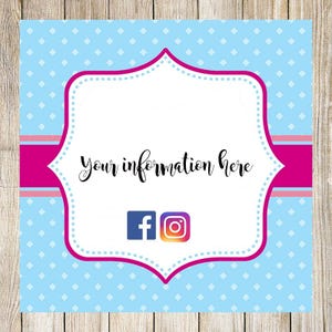 Custom Square Stickers, Personalized Logo Stickers, PRE MADE Design ...