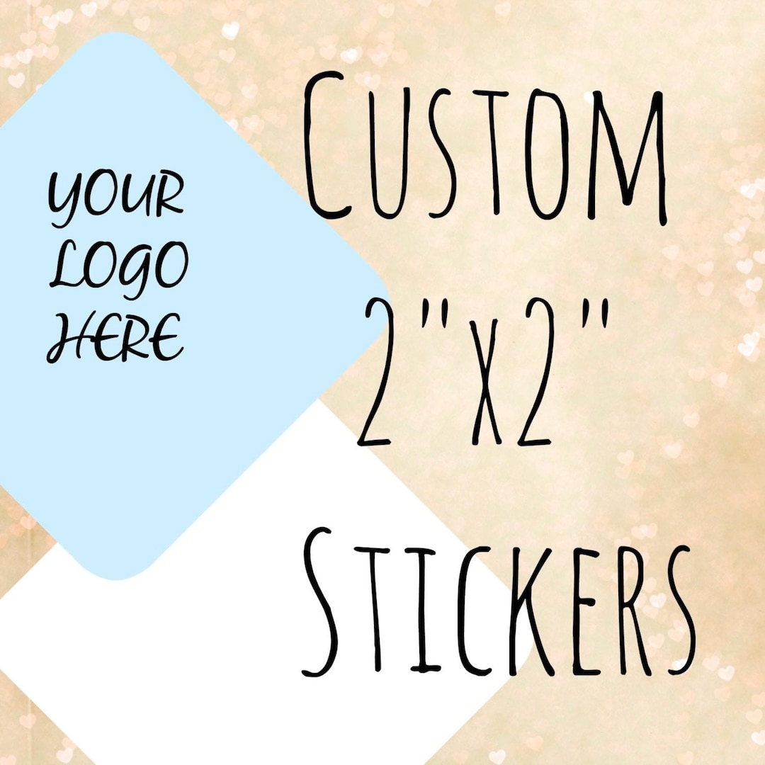 2x2 Square Custom Logo Stickers: Personalized Labels - Etsy