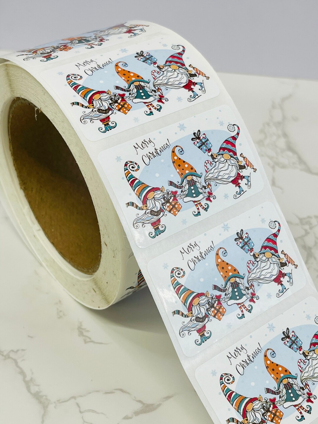 Gnome Merry Christmas Labels, Christmas Stickers, Gnome Labels, Gnome ...