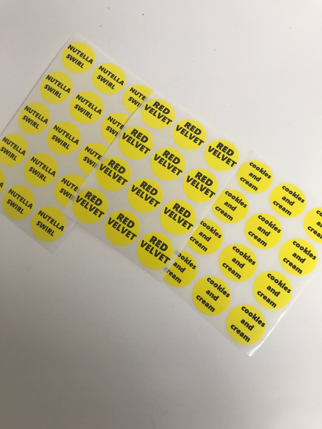 Custom Bakery Flavor Stickers, Scent Labels, Bold Font - Etsy
