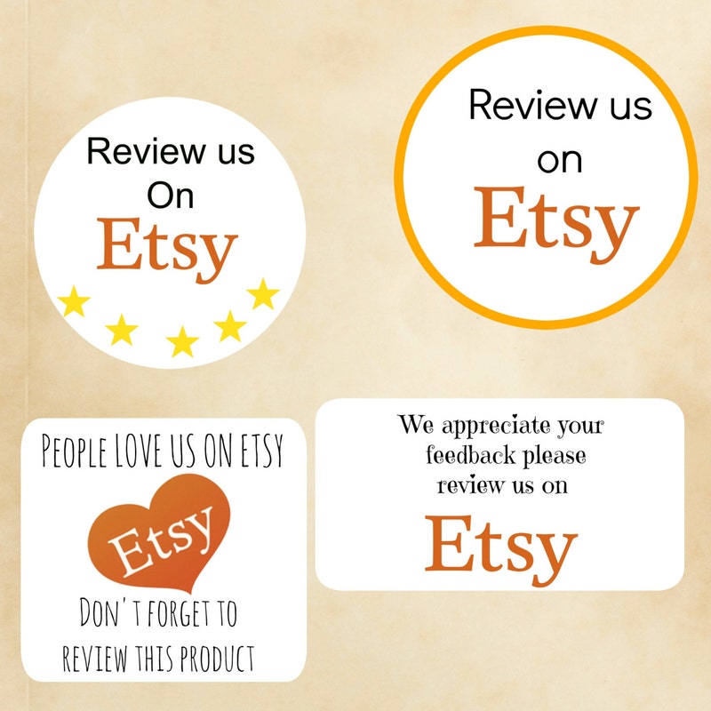 Etsy Review Labels - Etsy