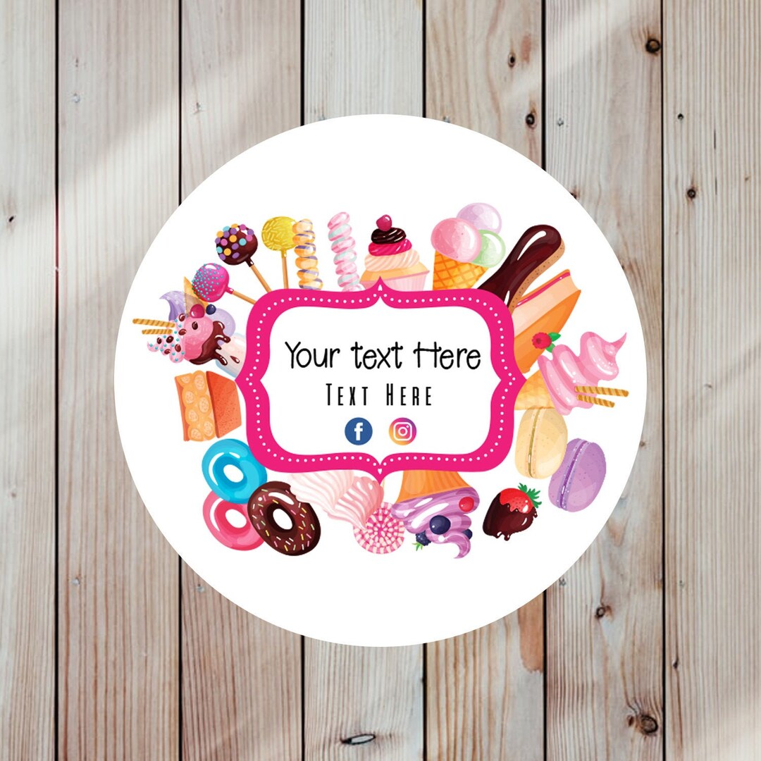 Circle Custom Labels, Bakers Stickers, Circle Labels,logo Stickers ...