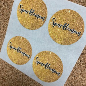 Circle Glitter Labels , Custom Glitter Stickers ,NOT REAL GLITTER ...