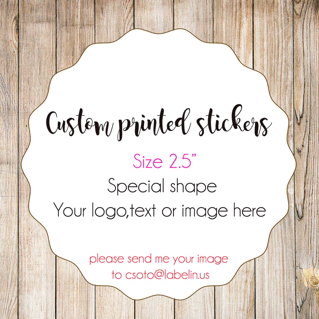 Custom Labels, Custom Stickers, Scallop Shape Labels,personalized ...